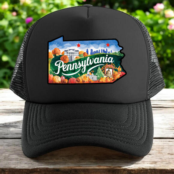 Accessories | Pennsylvania Trucker Hat Mens Os Black Snapback State ...